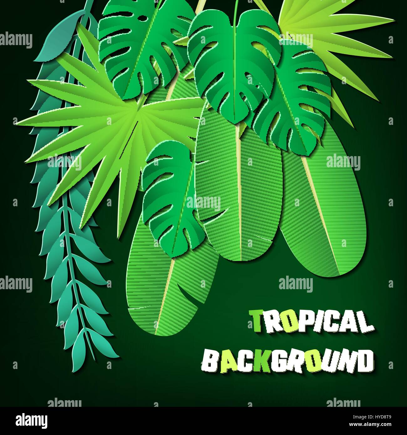 PaperCut Tropical 02 Stock Vector Image & Art - Alamy
