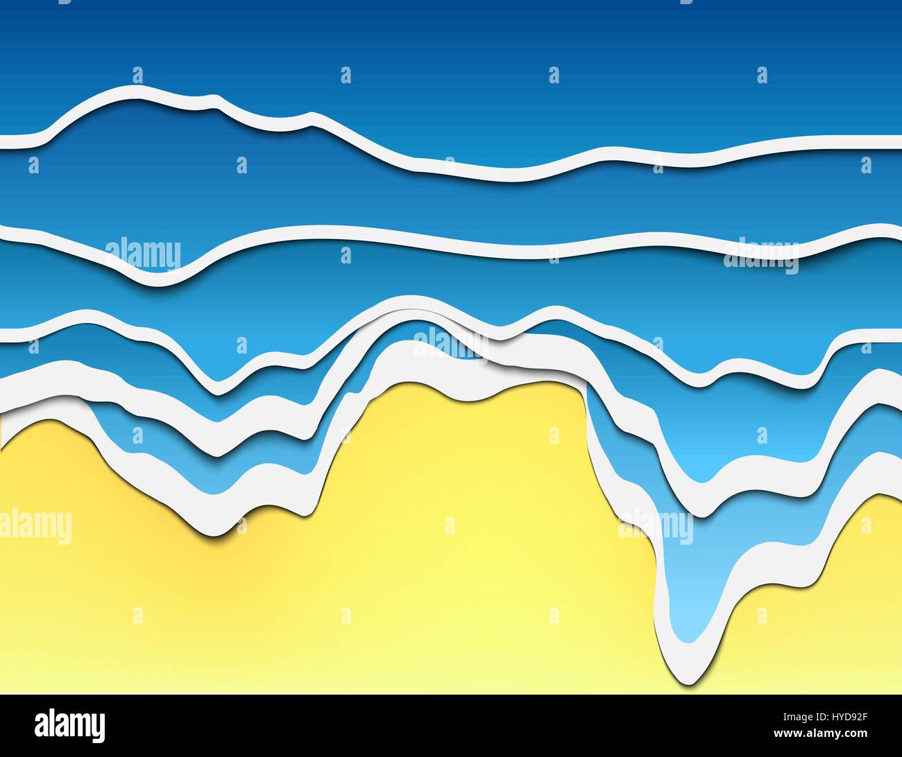 Wave papercut hi-res stock photography and images - Alamy