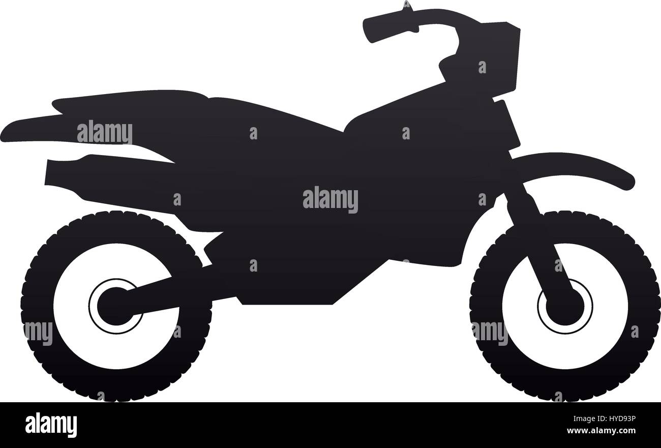 Enduro motorcycle silhouette icon vector illustration graphic design ...