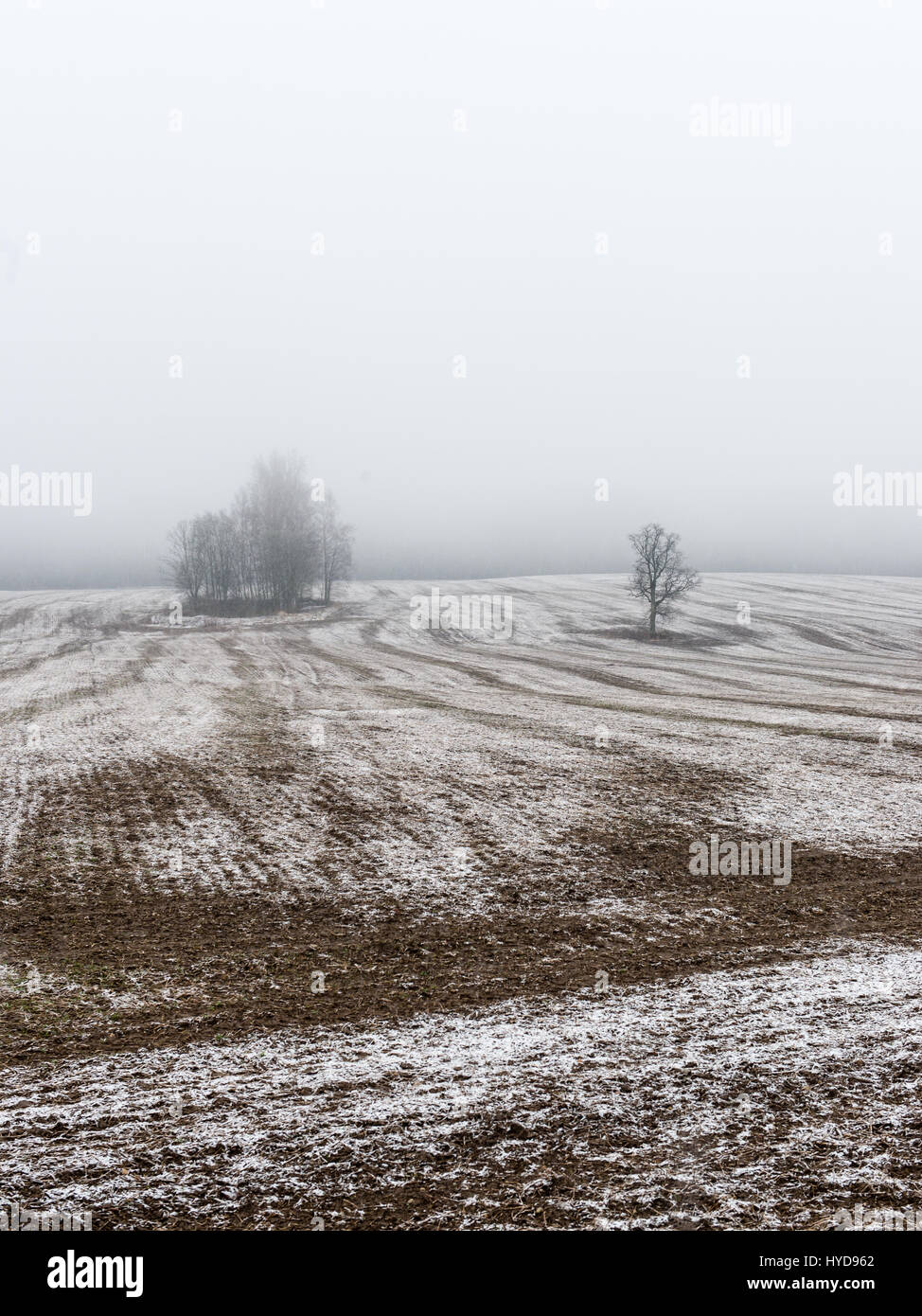 countryside fields in early spring with clouds and farmland Stock Photo ...