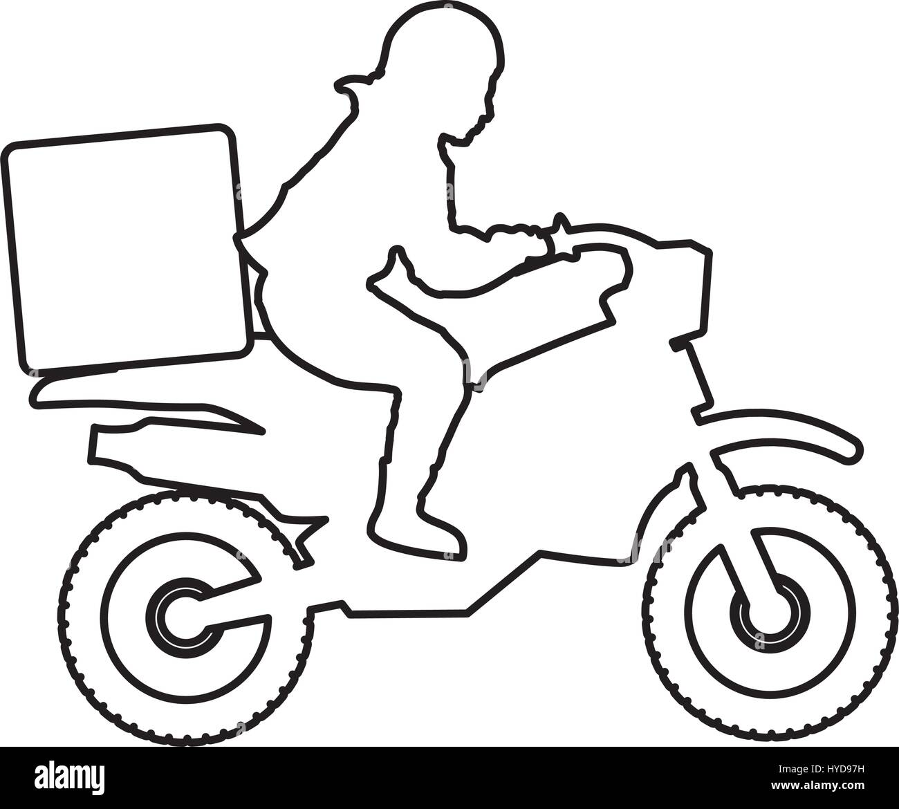 Enduro motorcycle silhouette icon vector hi-res stock photography and ...