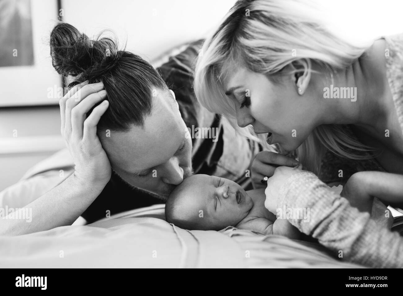 Portrait of parents with newborn boy ( 0-1 months Stock Photo - Alamy