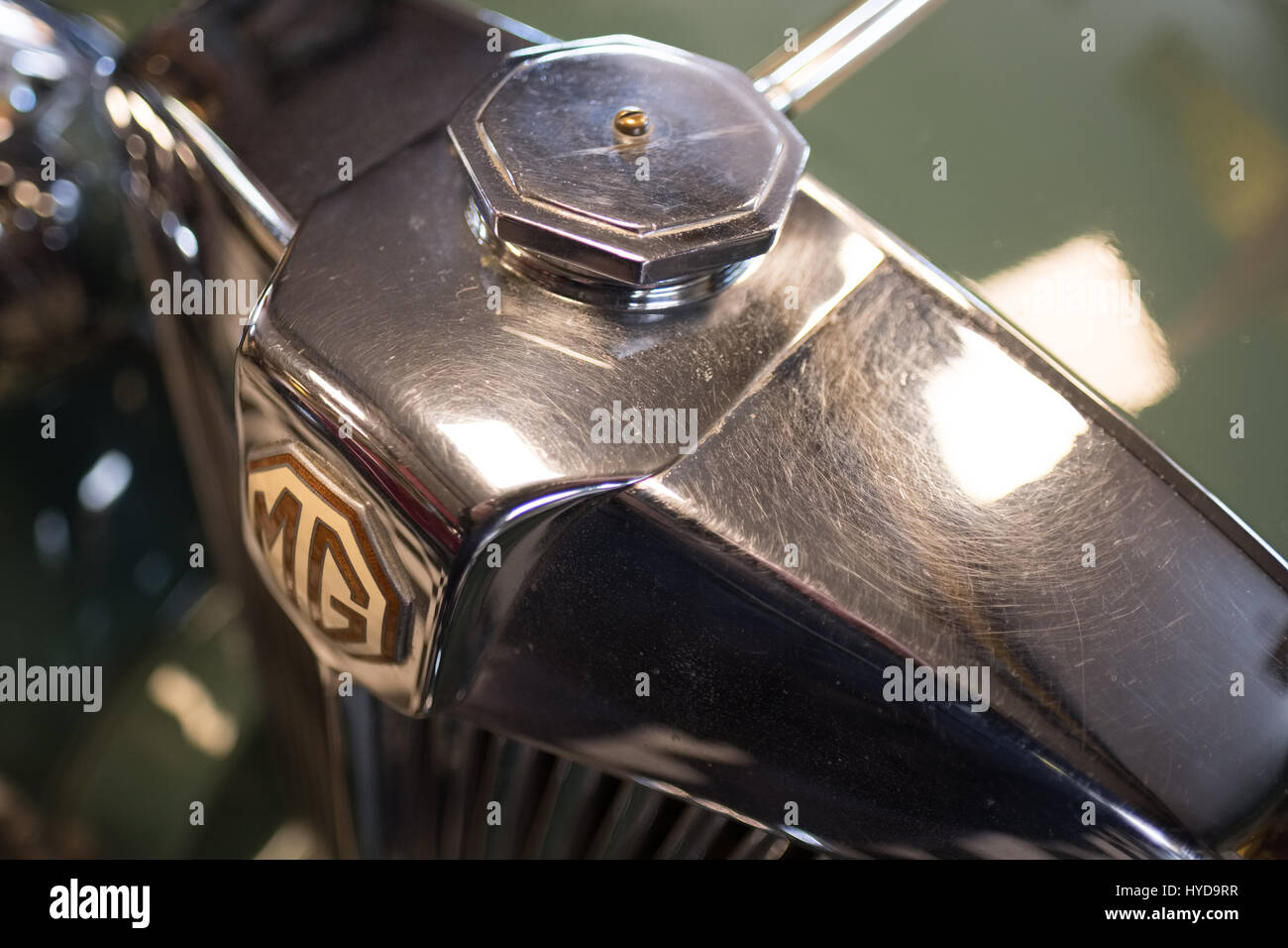 Classic MG Radiator in the Motor Museum at Bourton-on-the-Water Stock ...