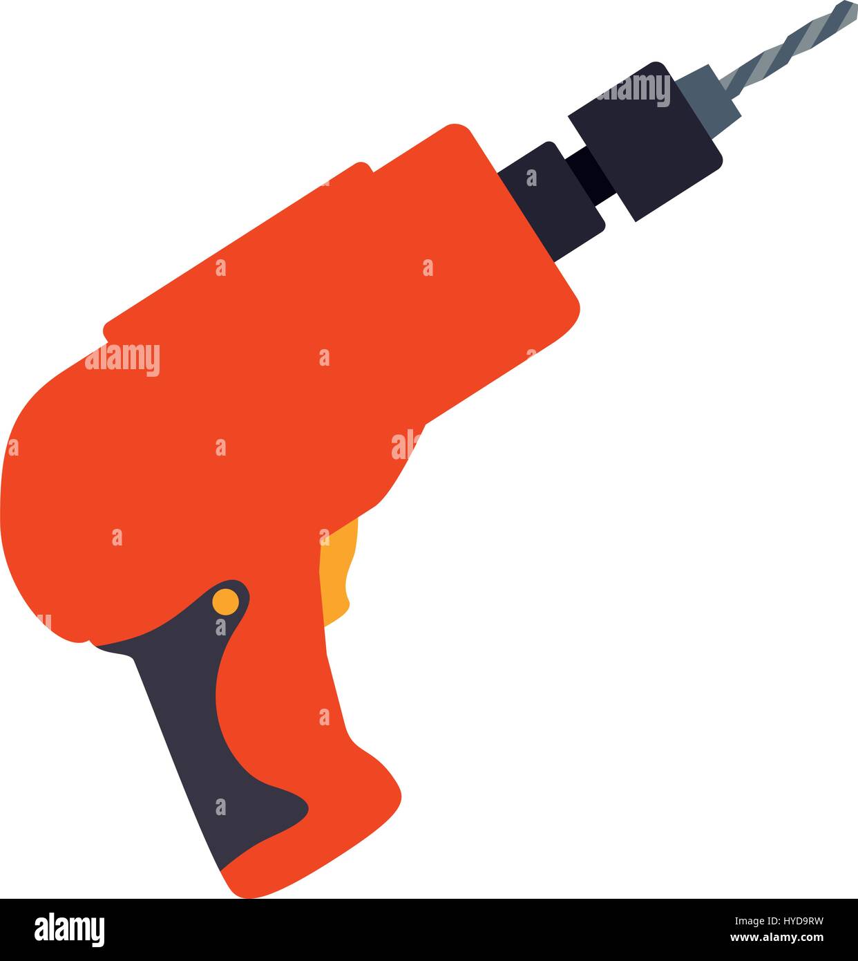 Electric drill tool vector illustration graphic design Stock Vector ...