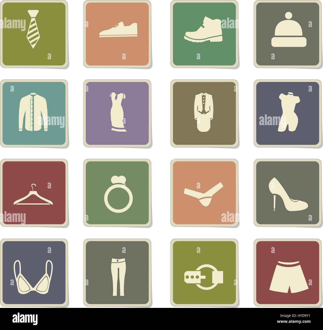 clothes vector icons for user interface design Stock Vector Image & Art ...