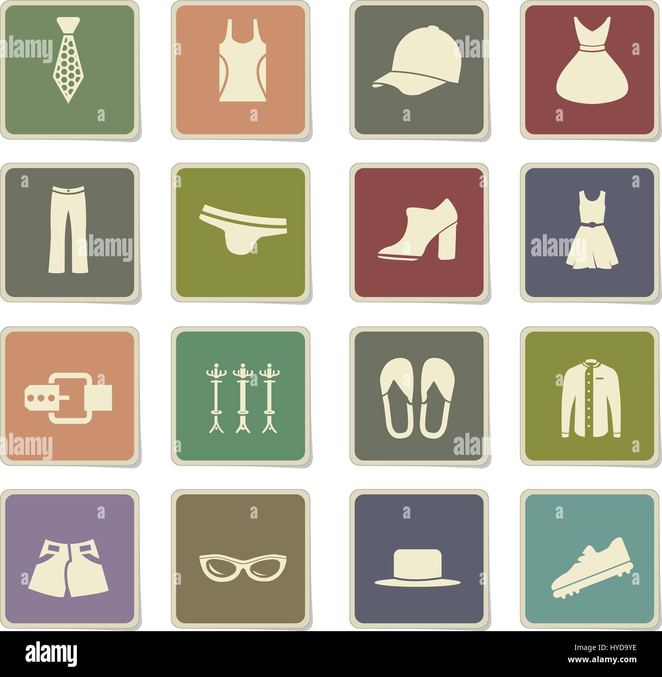clothes vector icons for user interface design Stock Vector Image & Art ...