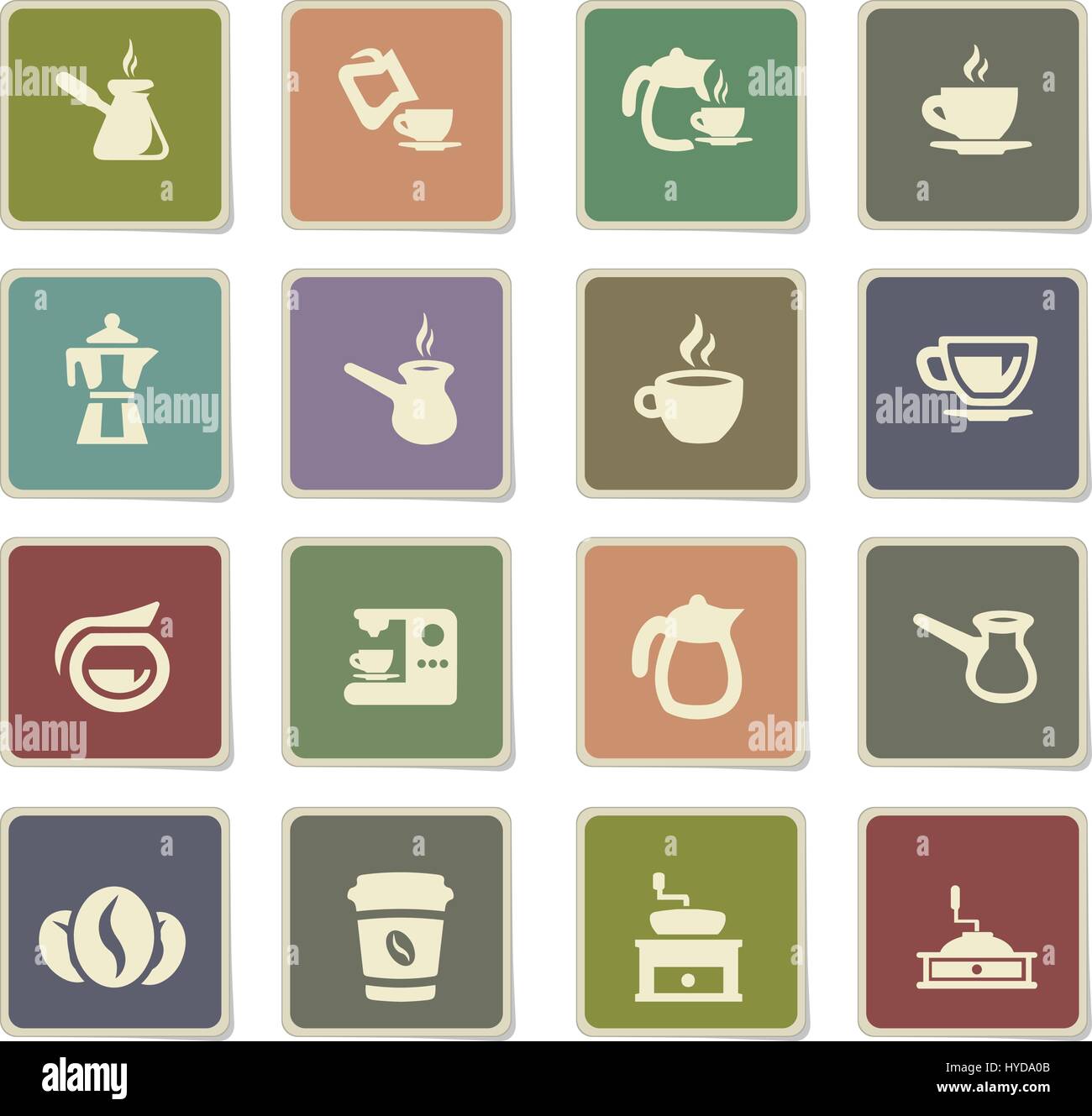 coffee vector icons for user interface design Stock Vector Image & Art ...
