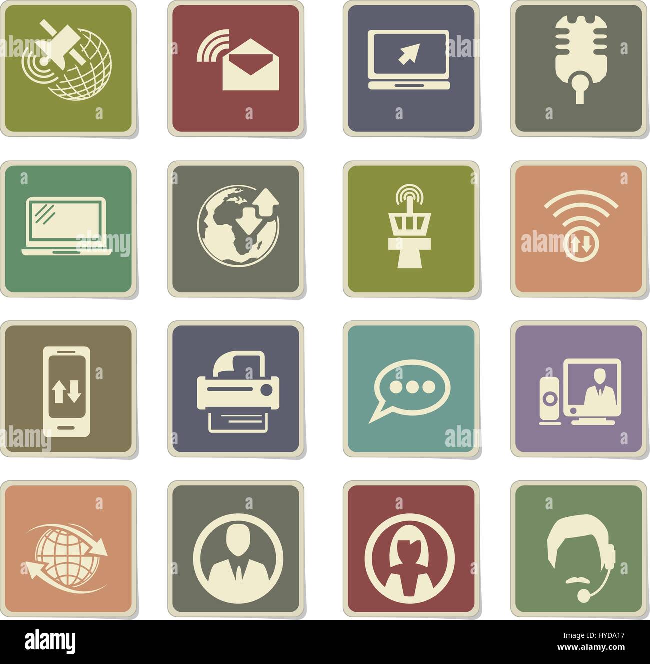 communication vector icons for user interface design Stock Vector Image ...