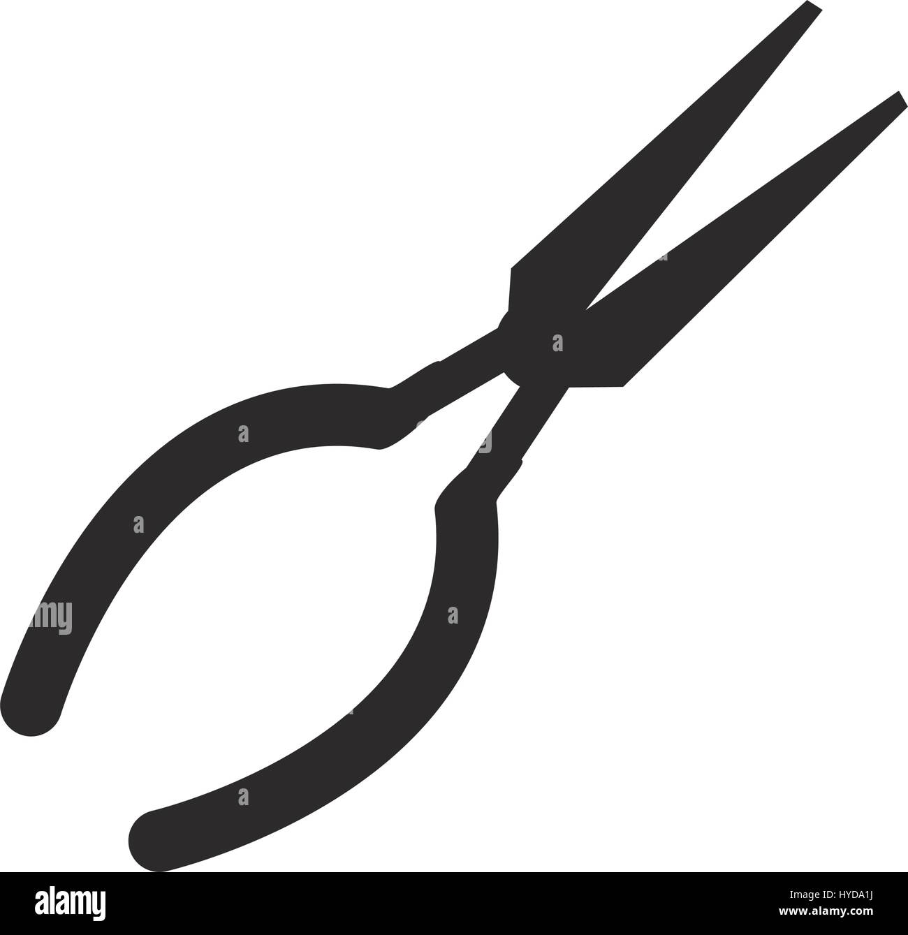 needle nose plier tool silhouette vector icon illustration Stock Vector Image & Art - Alamy