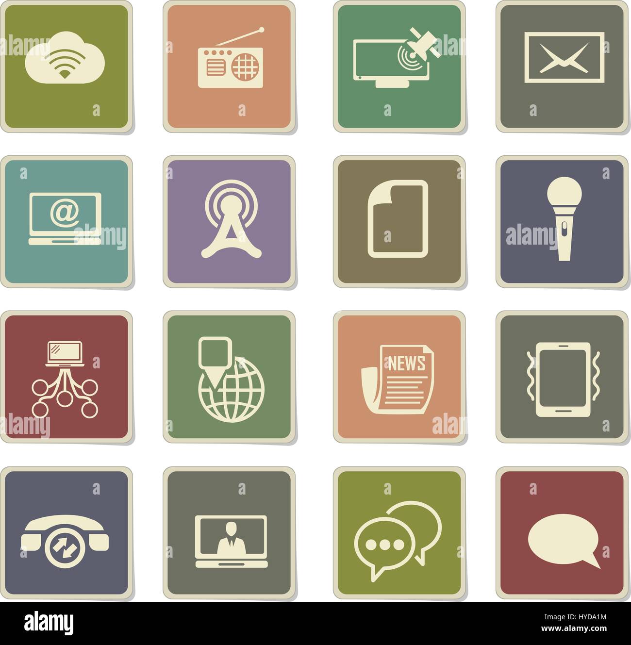 communication vector icons for user interface design Stock Vector Image ...