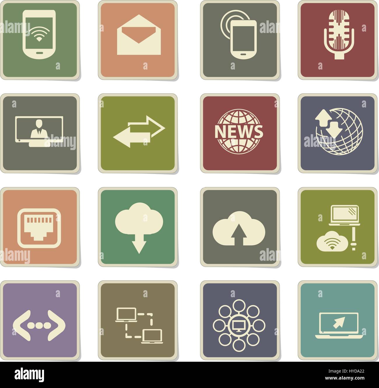 communication vector icons for user interface design Stock Vector Image ...