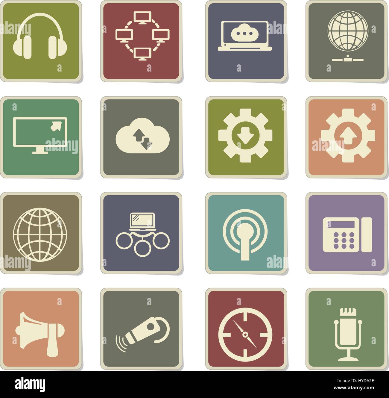 communication vector icons for user interface design Stock Vector Image ...