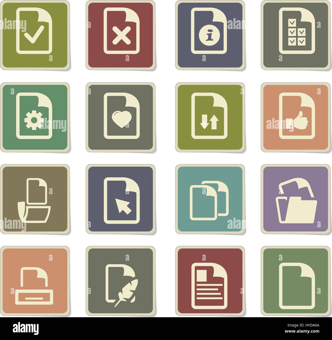 documents vector icons for user interface design Stock Vector Image ...