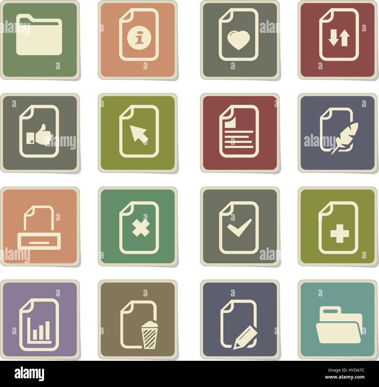 documents vector icons for user interface design Stock Vector Image ...
