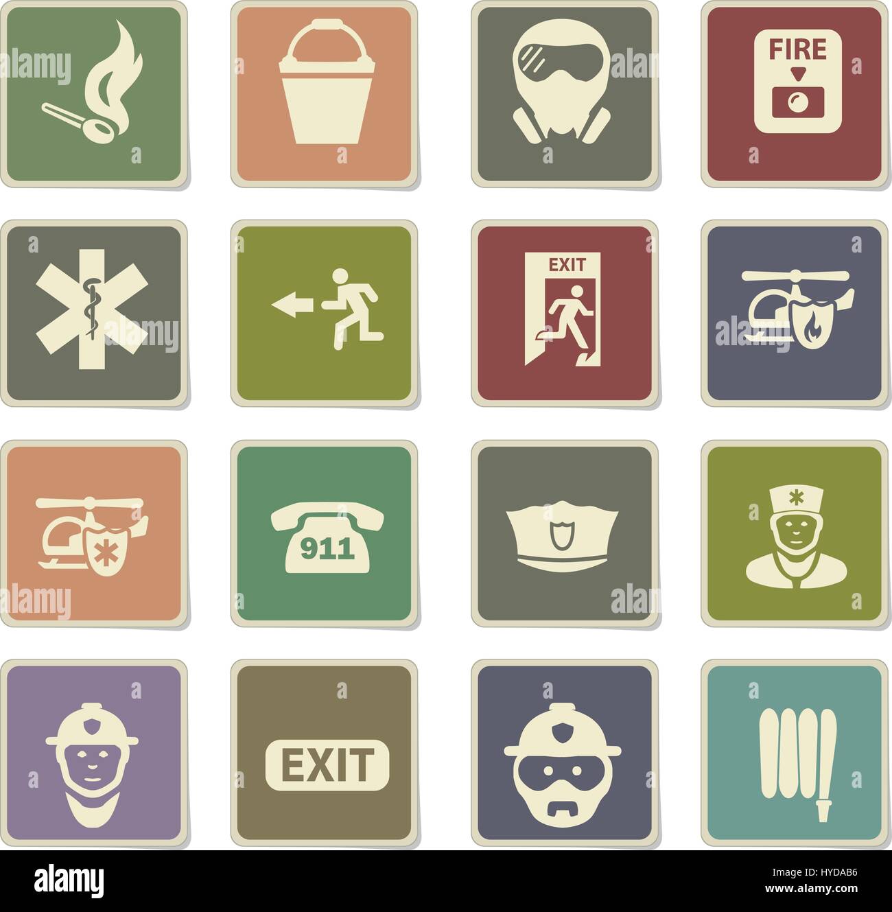 emergency vector icons for user interface design Stock Vector Image ...