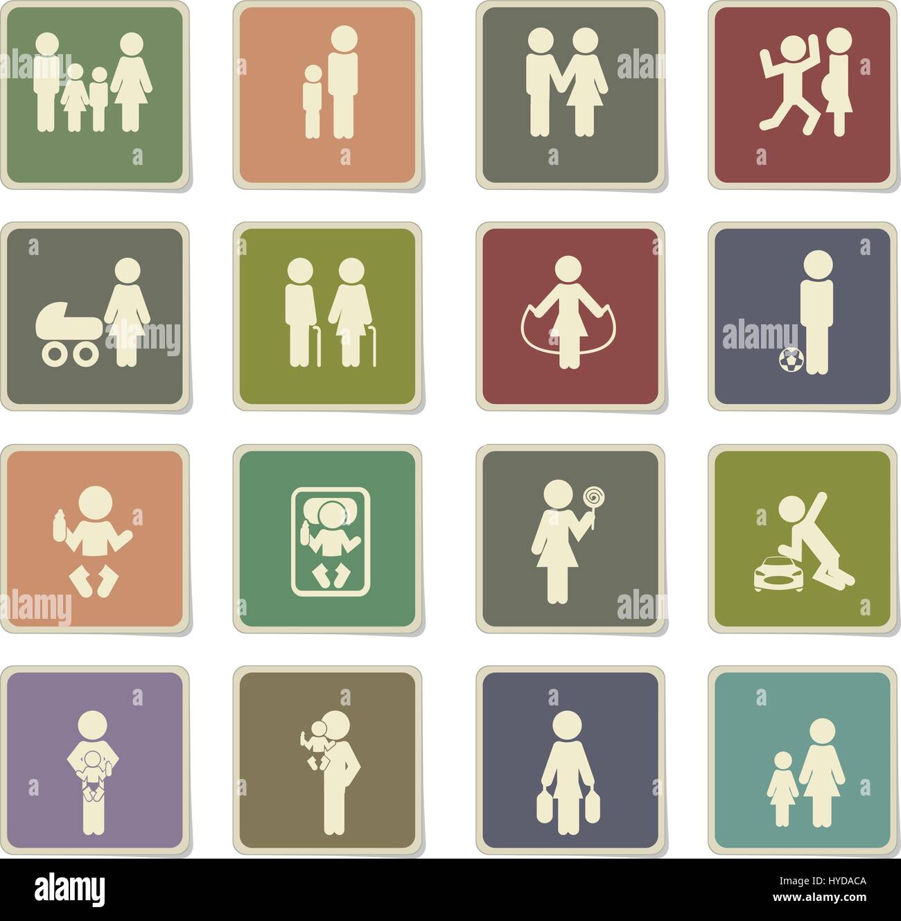 family vector icons for user interface design Stock Vector Image & Art ...