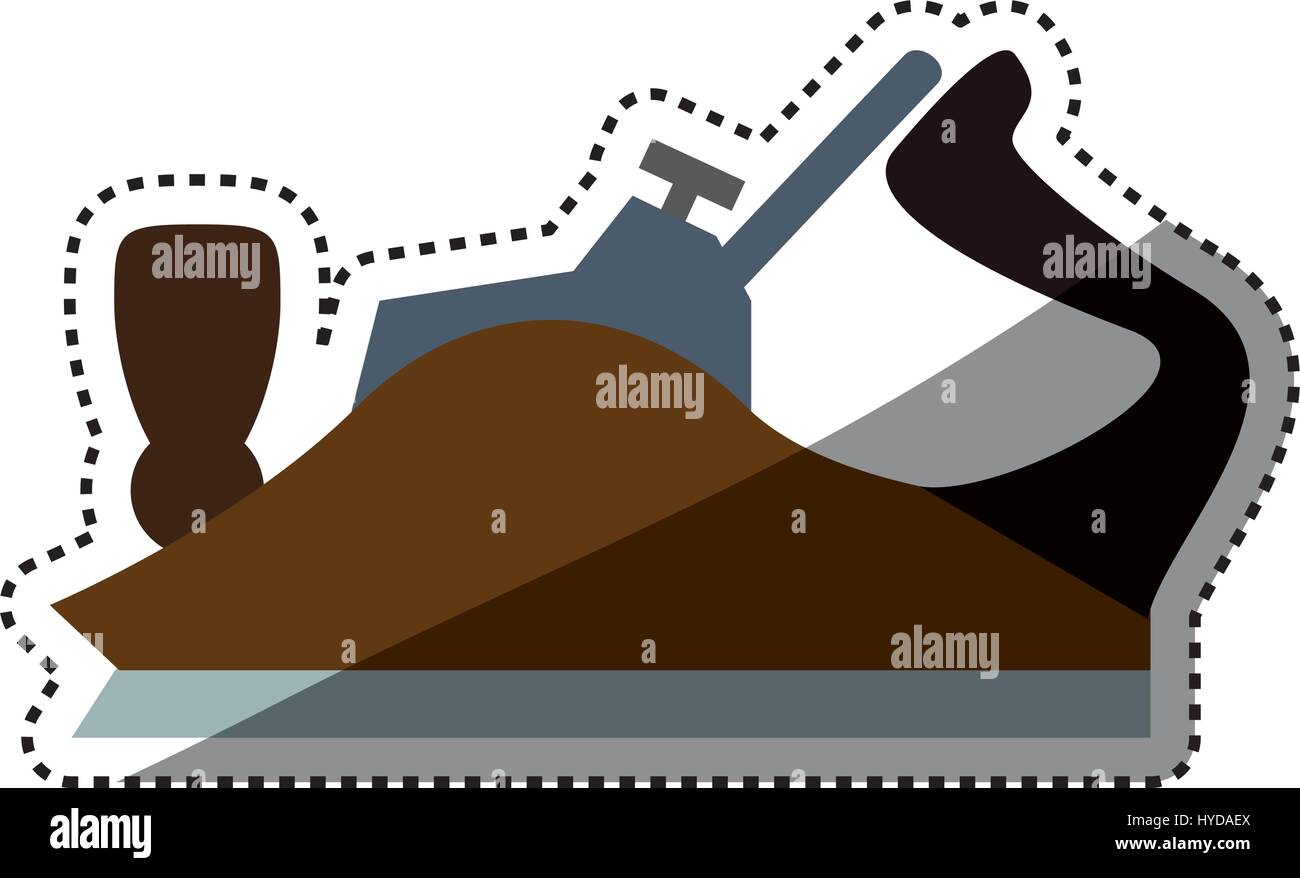metal smoothing plane carpentry tool vector icon illustration Stock ...