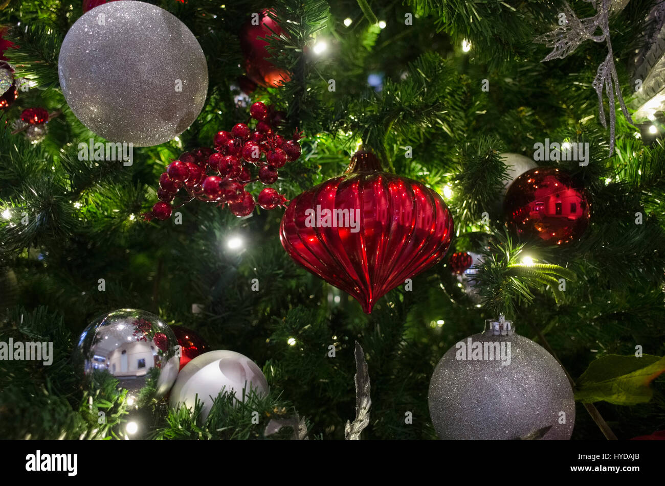 Colorful Christmas tree Stock Photo - Alamy