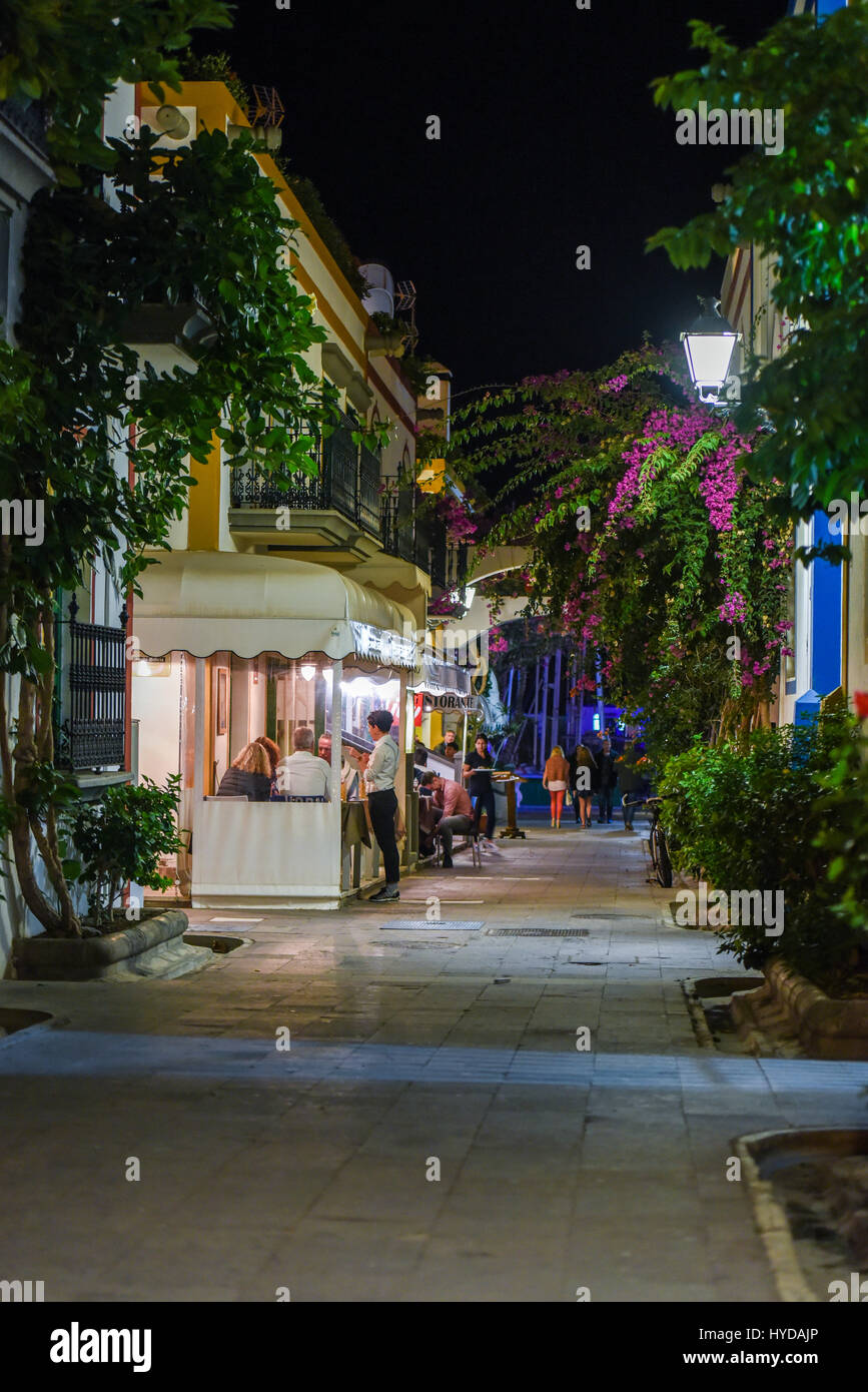 Dark spanish streets in nigh Stock Photo - Alamy