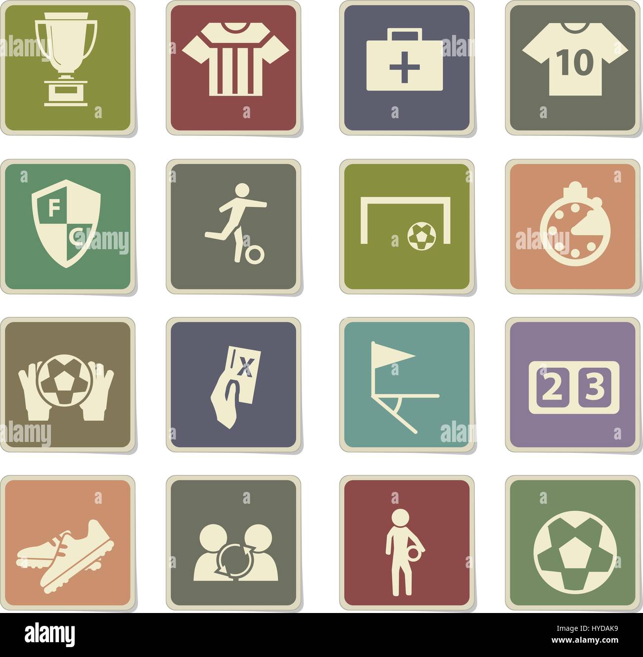 football vector icons for user interface design Stock Vector Image ...