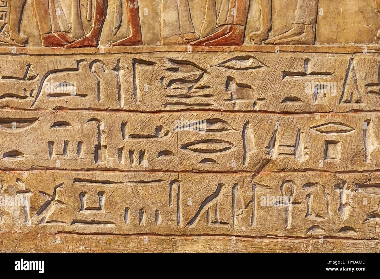 Ancient Hieroglyphic Script Stock Photo - Alamy