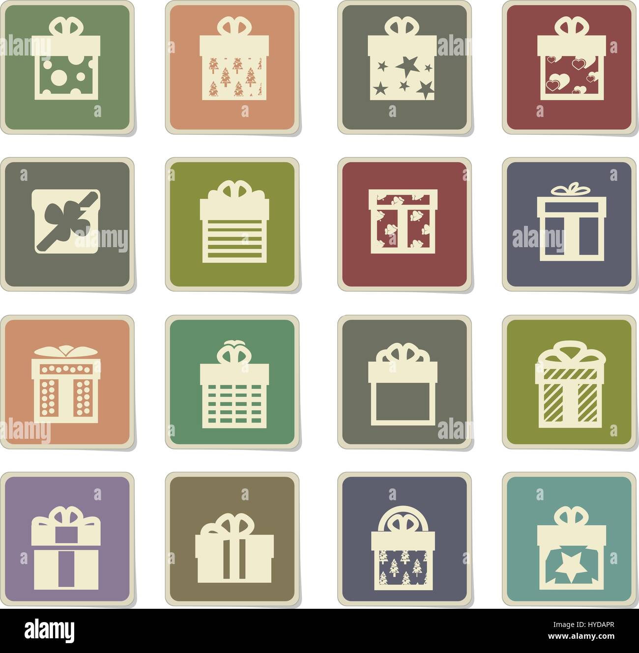 gifts vector icons for user interface design Stock Vector Image & Art ...
