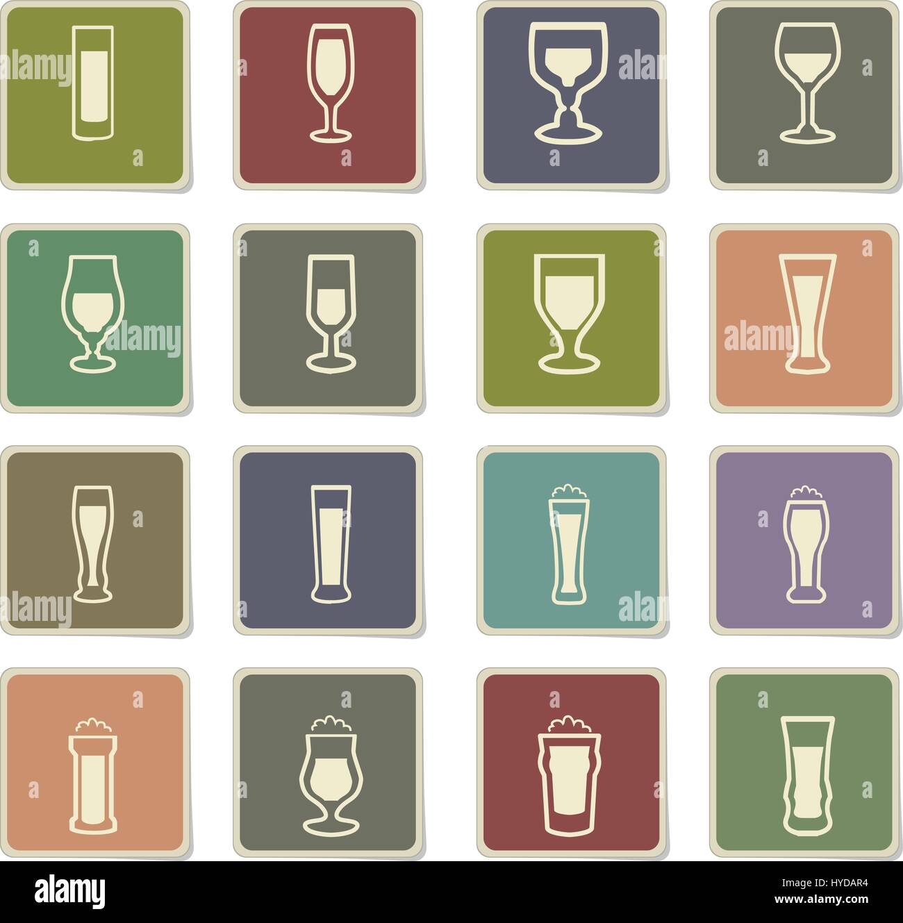 glasses vector icons for user interface design Stock Vector Image & Art ...