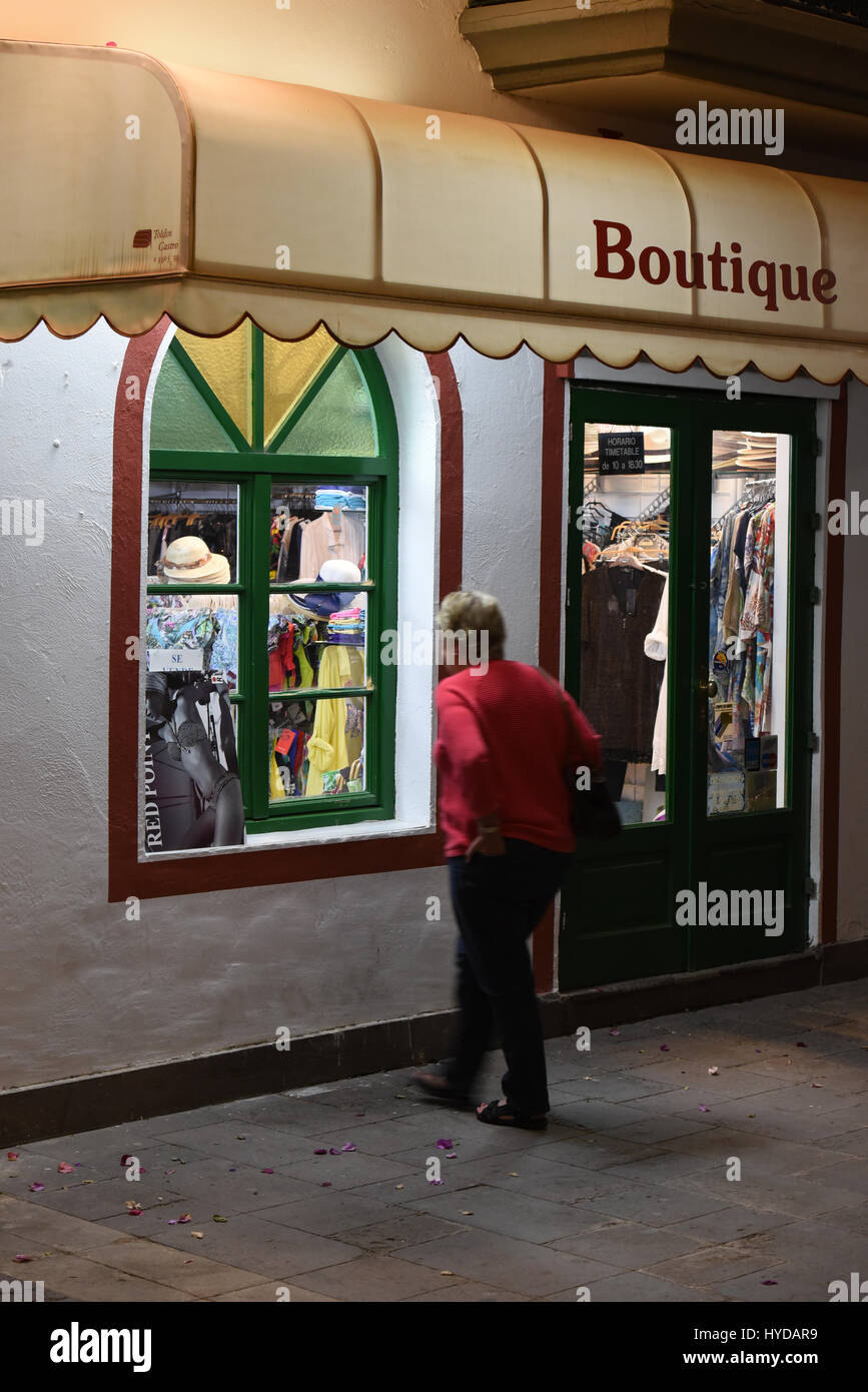 Boutique text decoration on a small shop Stock Photo - Alamy