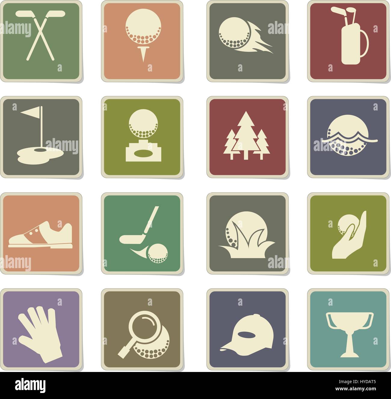 golf vector icons for user interface design Stock Vector Image & Art ...