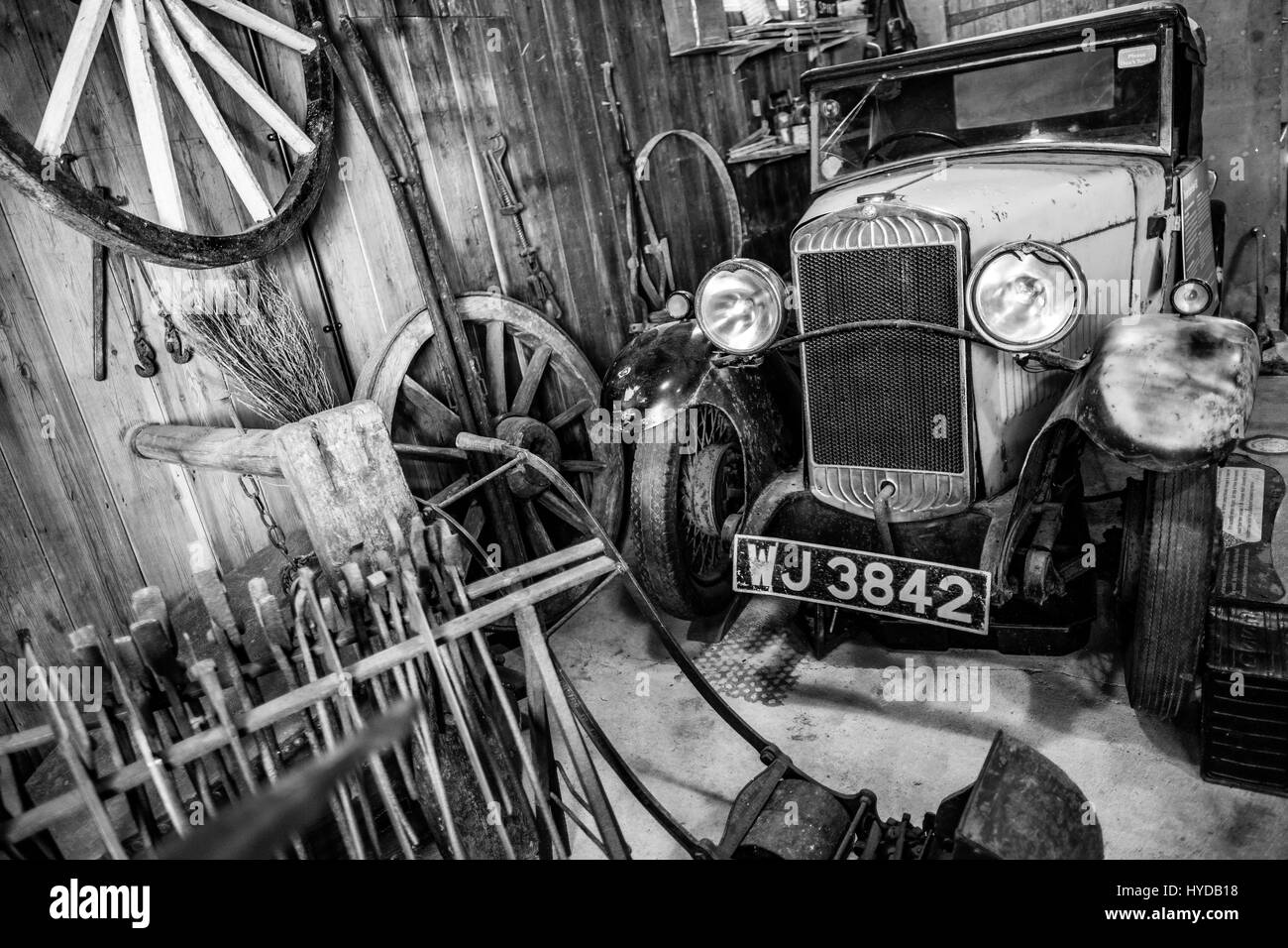 Vintage Triumph Super Seven 1932 in the Motor Museum at Bourton-on-the ...