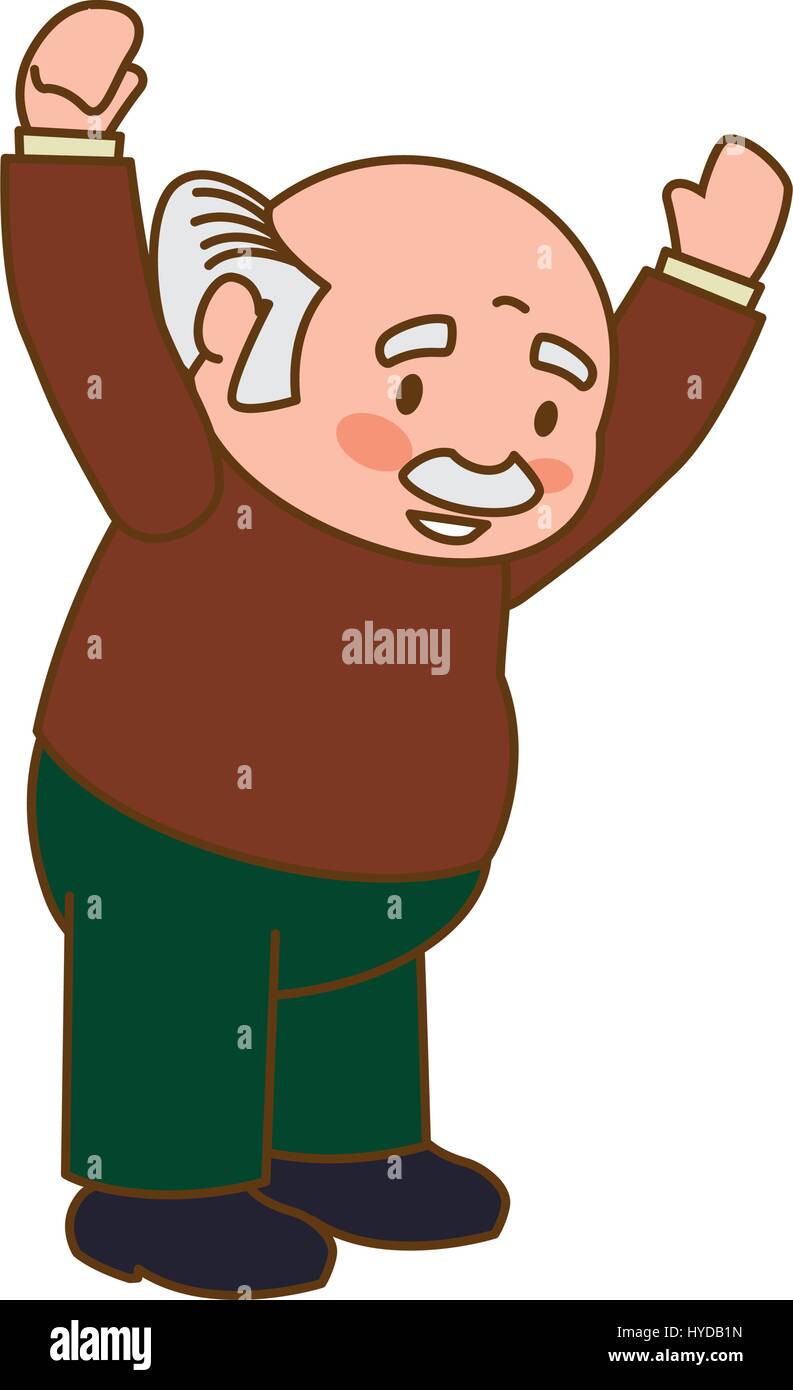 adult male avatar elder vector icon illustration Stock Vector Image ...