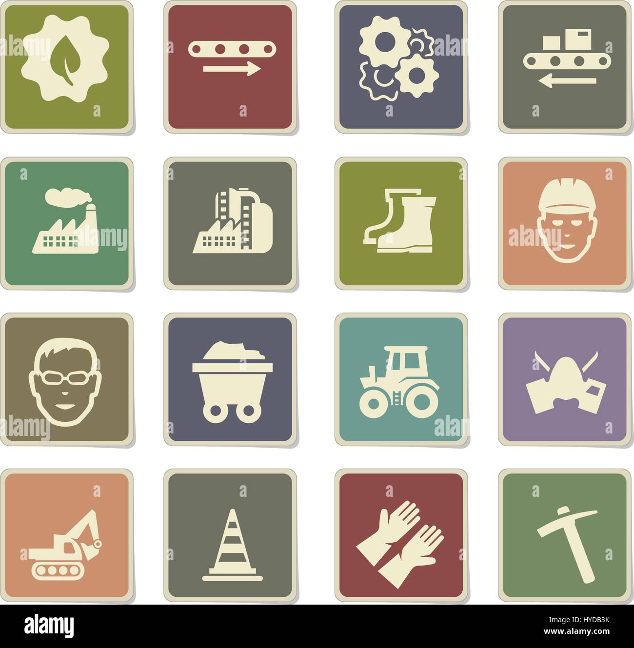 industrial vector icons for user interface design Stock Vector Image ...