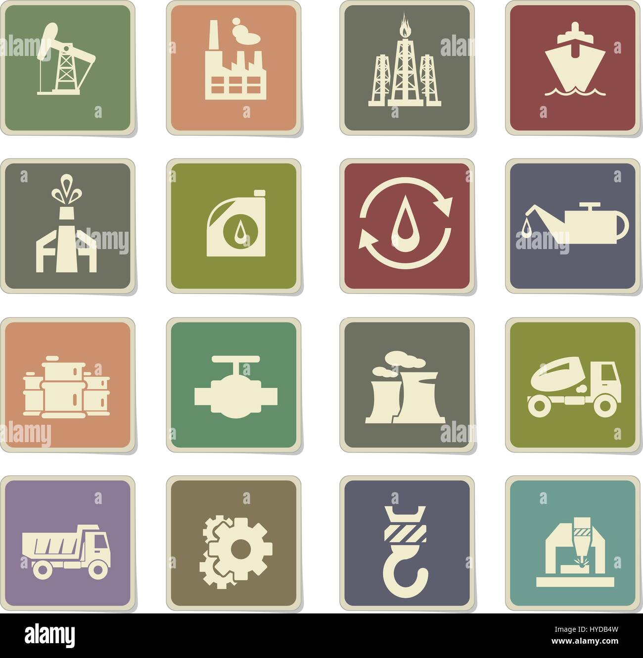 industry vector icons for user interface design Stock Vector Image ...