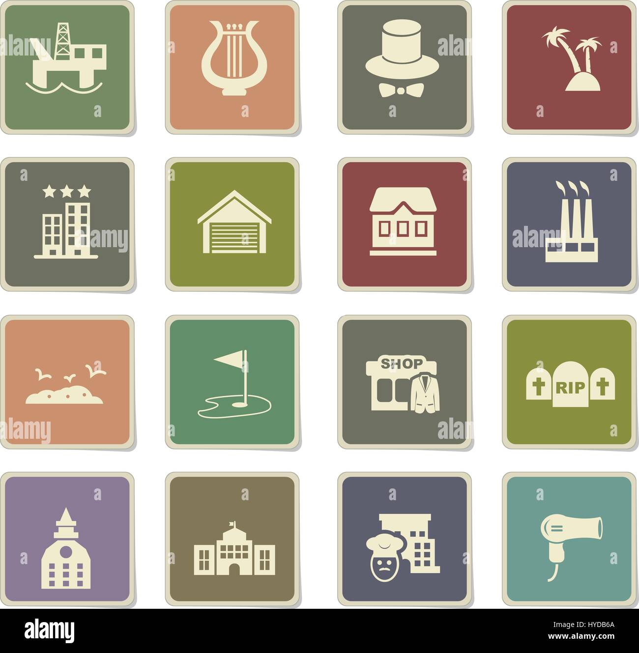 infrastructure vector icons for user interface design Stock Vector ...