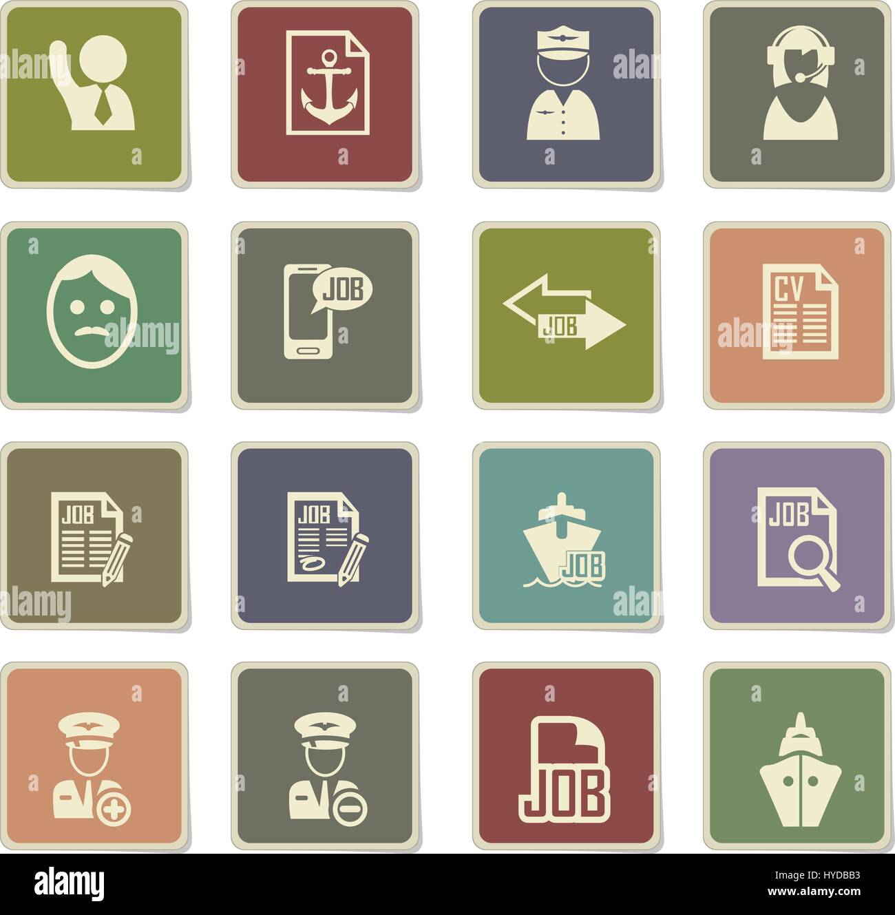 job search vector icons for user interface design Stock Vector Image ...