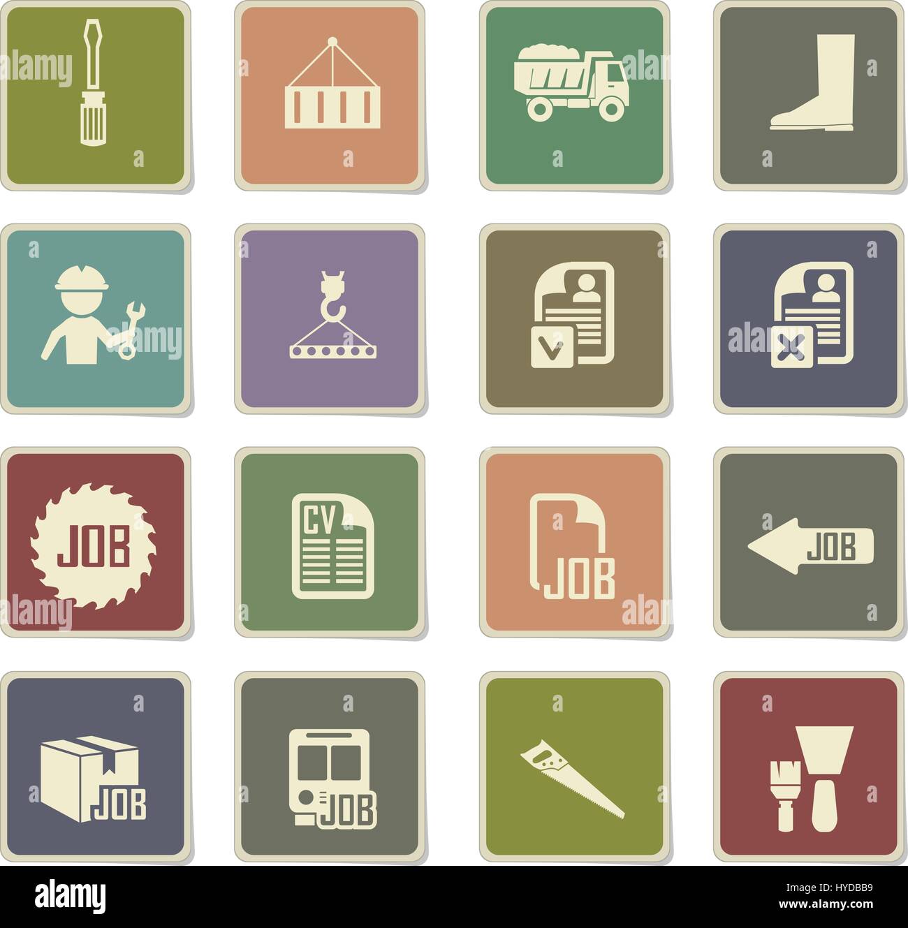 job search vector icons for user interface design Stock Vector Image ...