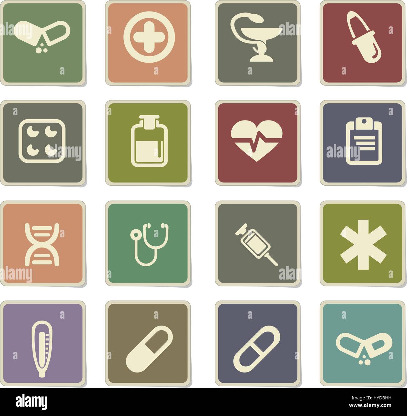 medical vector icons for user interface design Stock Vector Image & Art ...