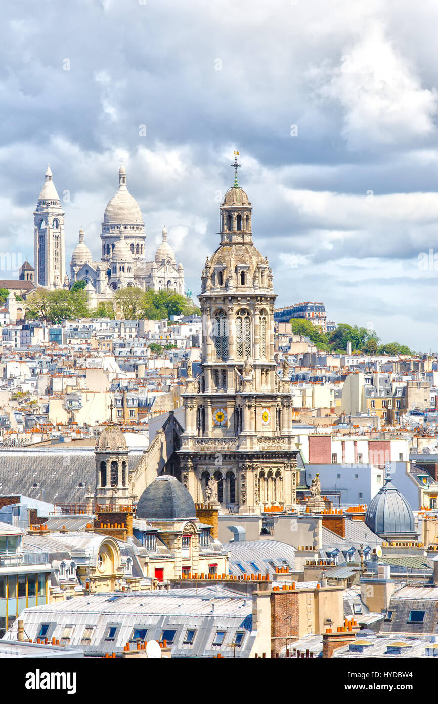 Paris, France, May 20, 2015. Eglise de la Sainte-Trinite, Holy Trinity ...