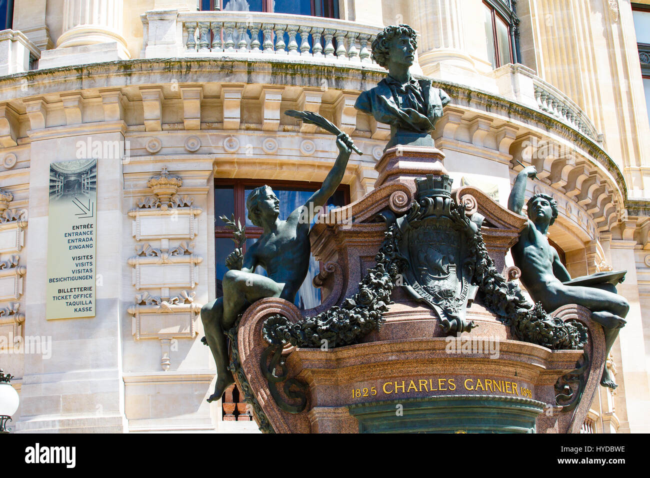 Bust charles garnier opera garnier hi-res stock photography and images ...