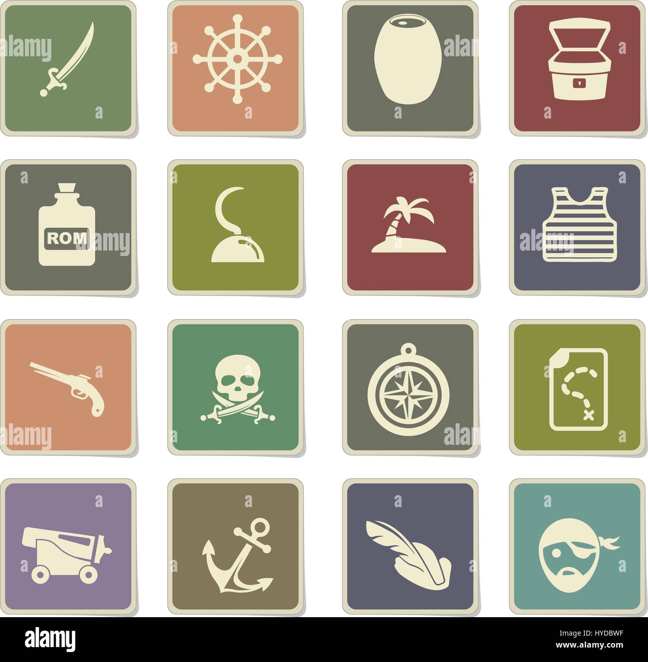 pirates vector icons for user interface design Stock Vector Image & Art ...