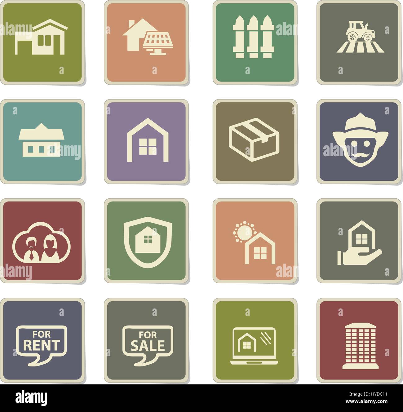 real estate vector icons for user interface design Stock Vector Image ...