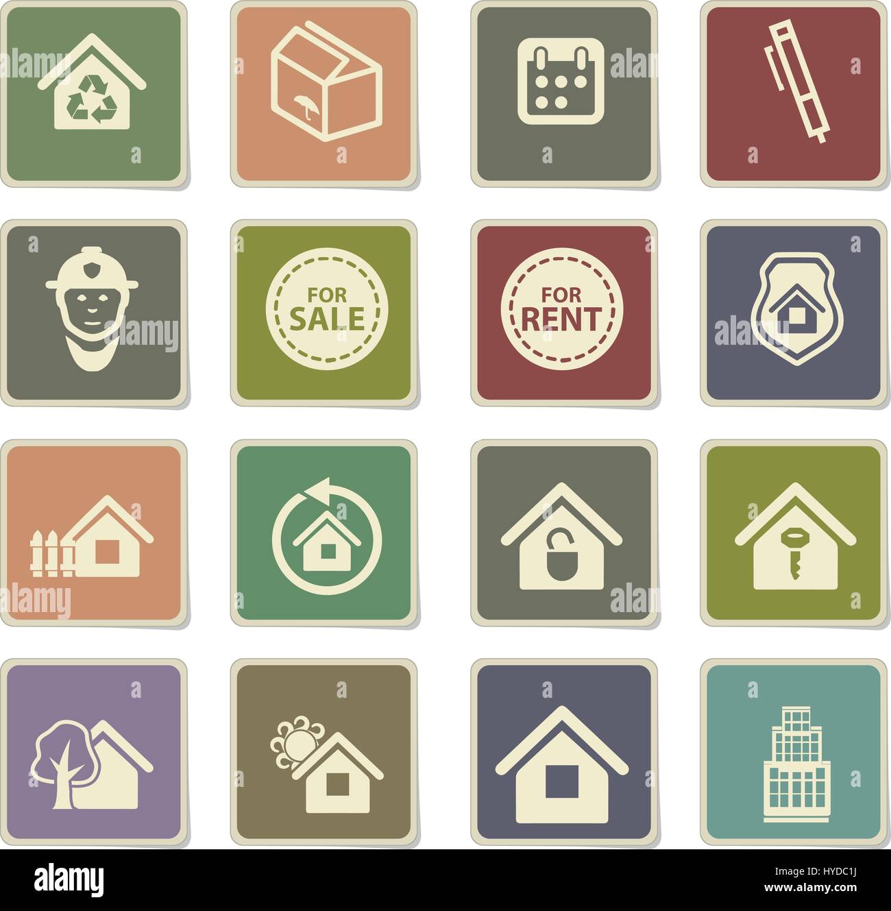 real estate vector icons for user interface design Stock Vector Image ...