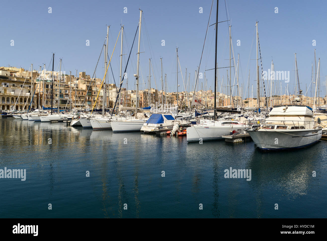 Yacht Marina at Dockyard Creek, Birgu, Valletta Stock Photo - Alamy