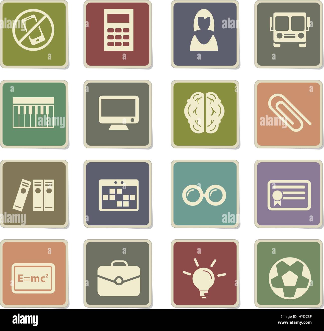 school vector icons for user interface design Stock Vector Image & Art ...