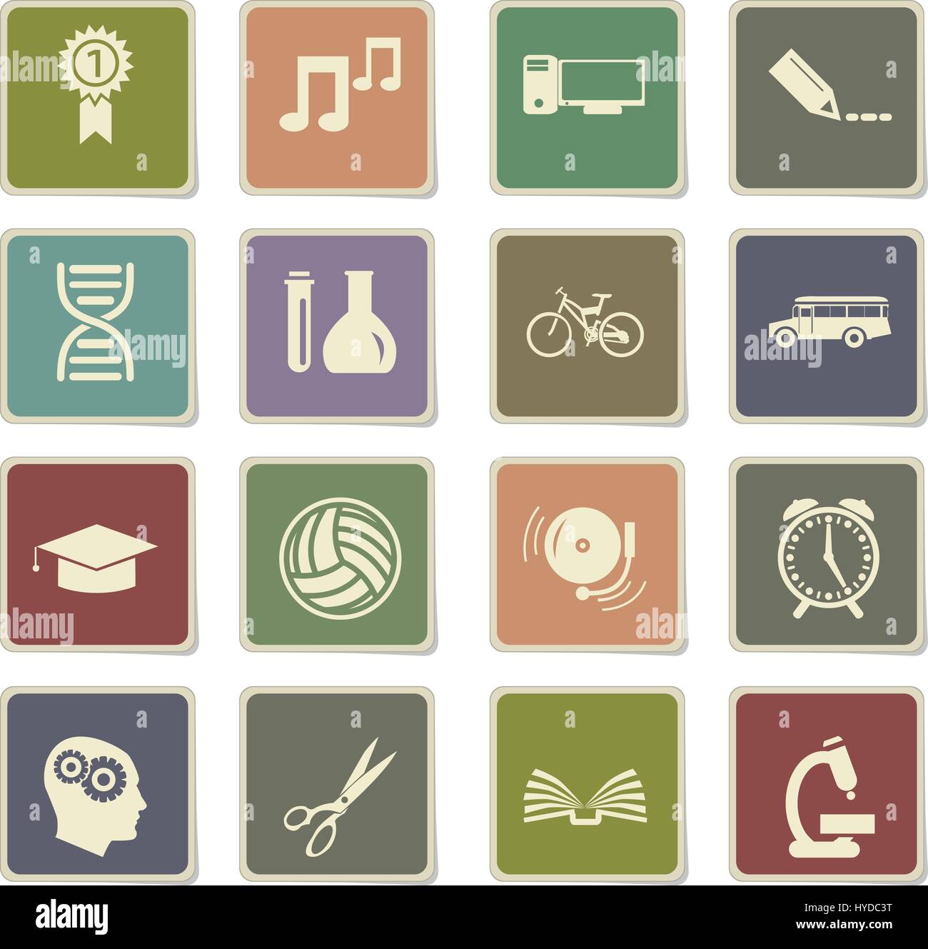 school vector icons for user interface design Stock Vector Image & Art ...