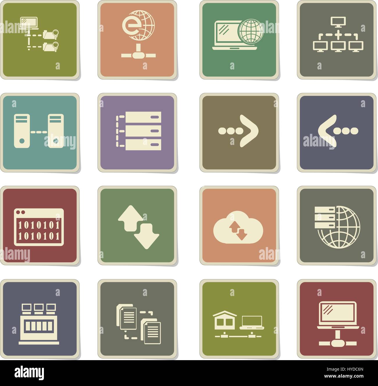 server vector icons for user interface design Stock Vector Image & Art ...