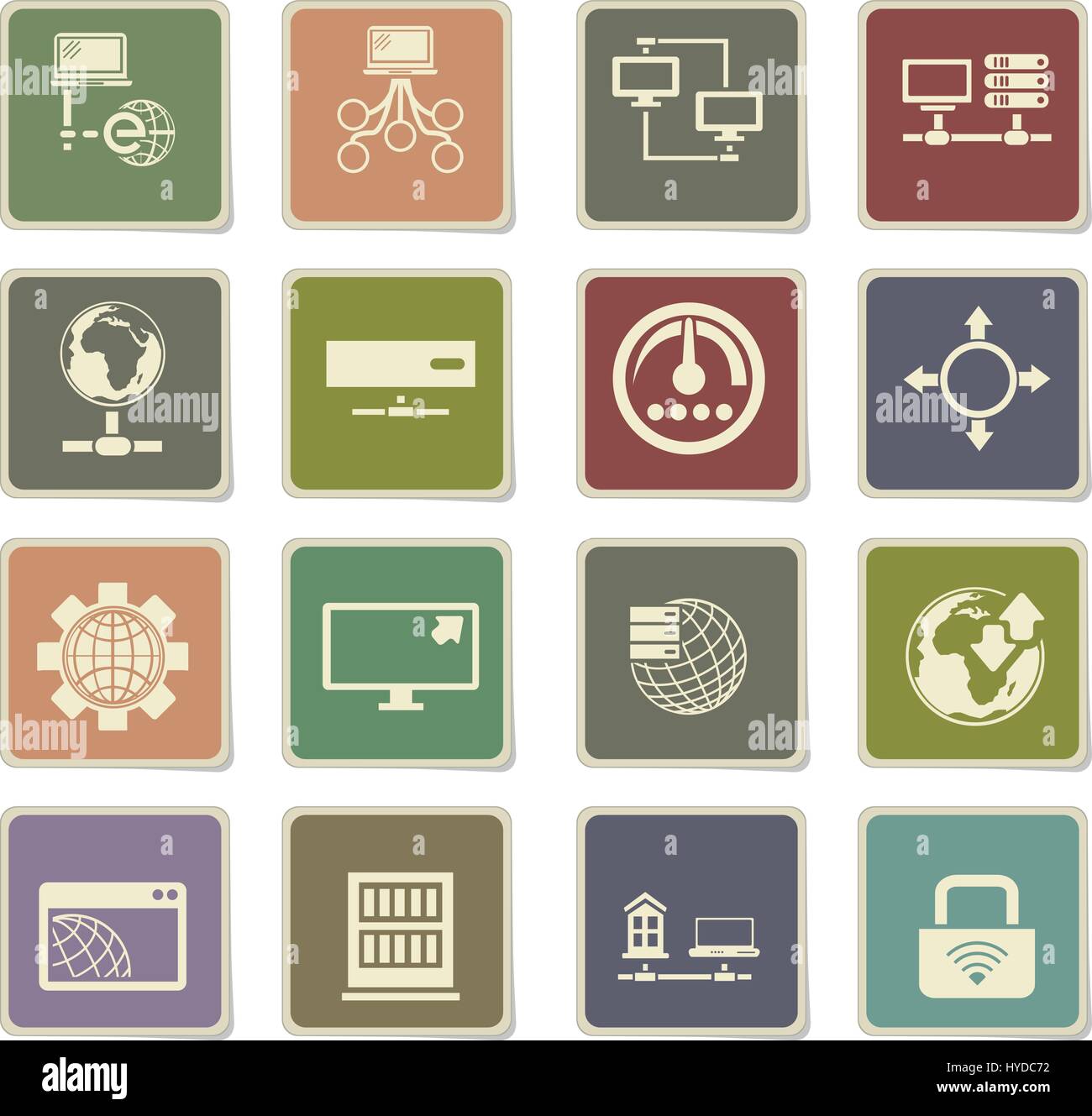 server vector icons for user interface design Stock Vector Image & Art ...