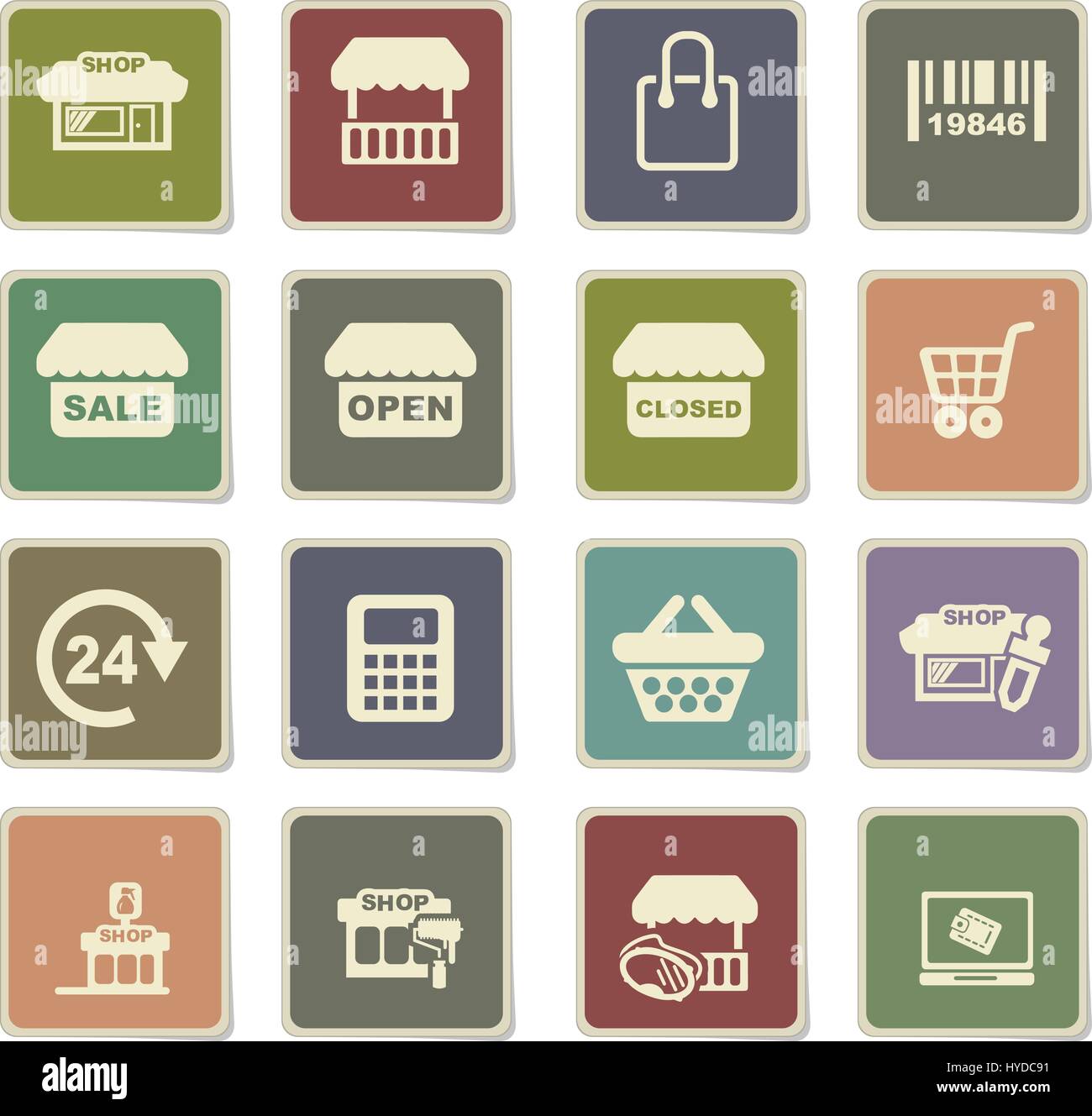 shop vector icons for user interface design Stock Vector Image & Art ...