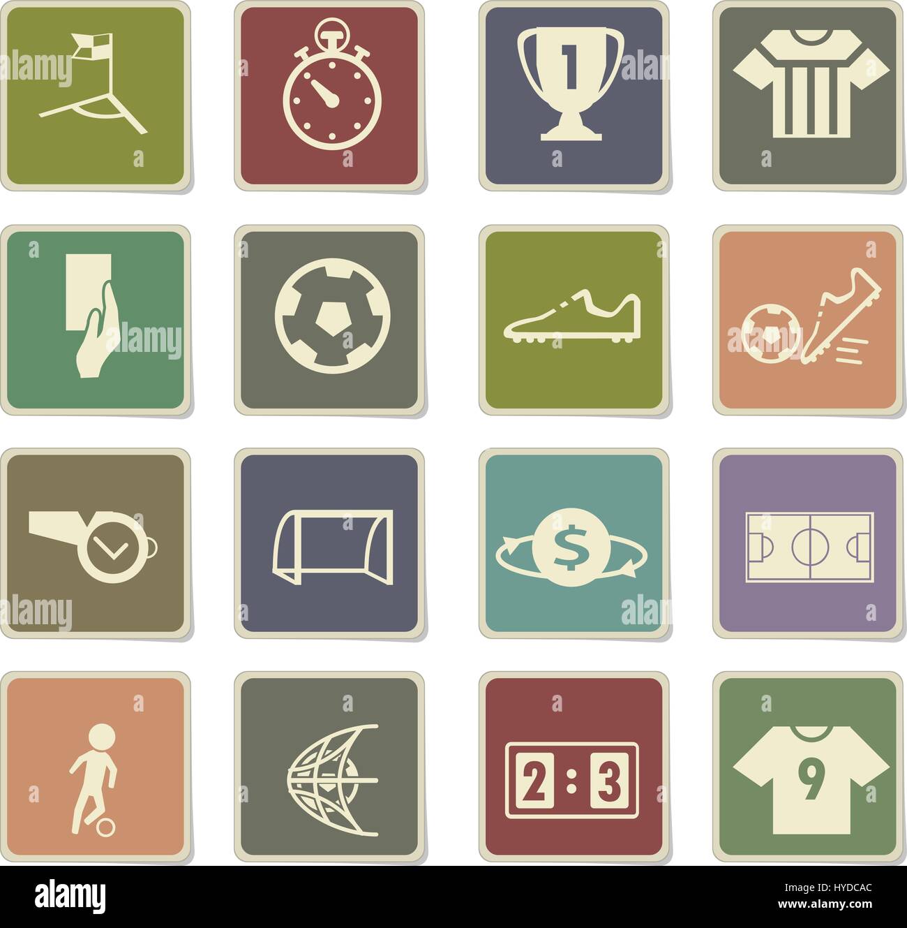 soccer vector icons for user interface design Stock Vector Image & Art ...