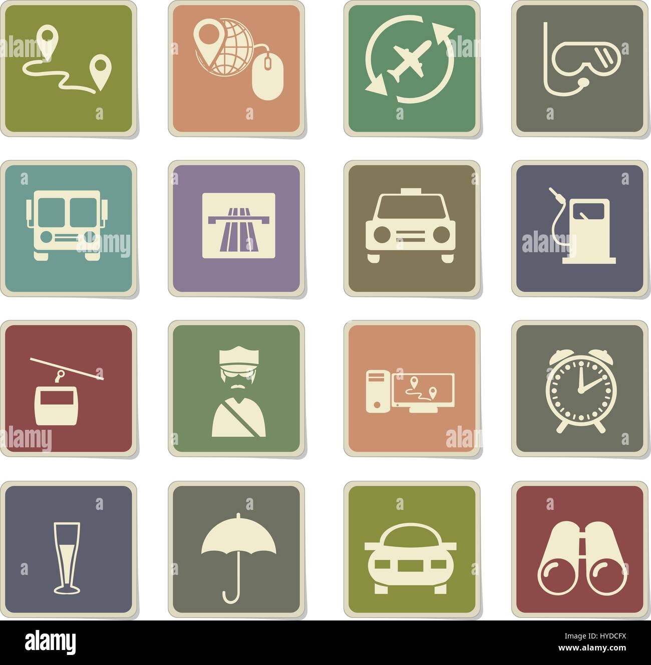 travel vector icons for user interface design Stock Vector Image & Art ...